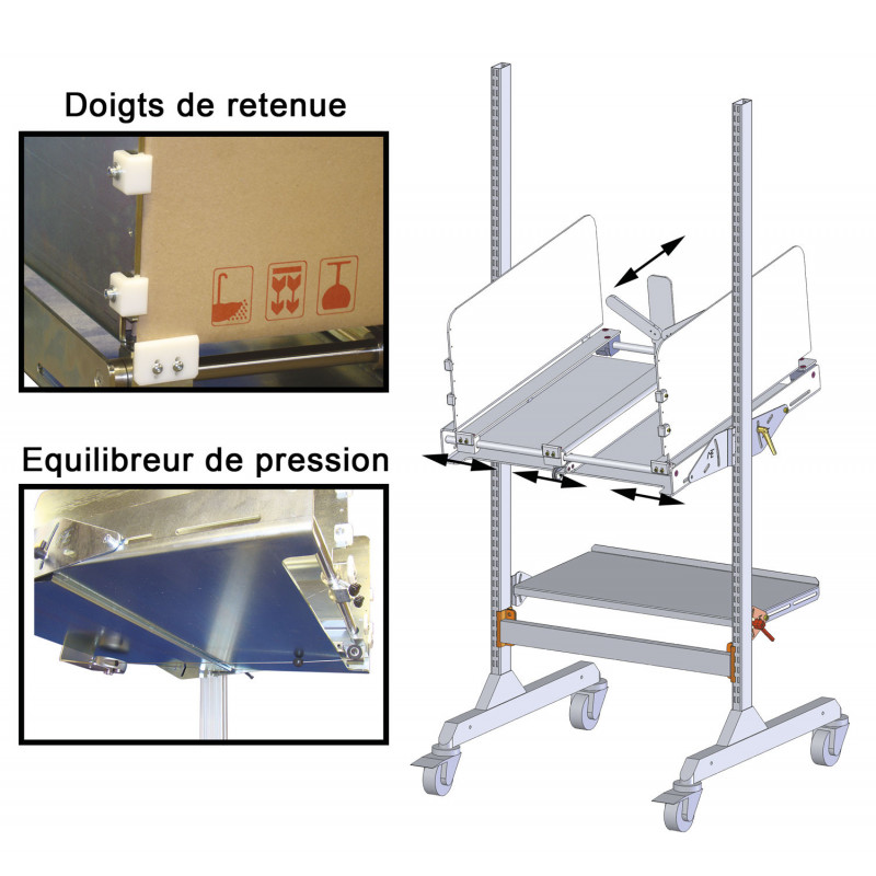 Distributeur frontal de cartons