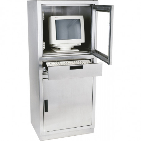 Armoire informatique inox d'atelier