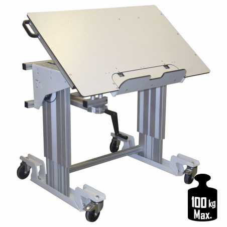 Plateau inclinable pour table de travail industrielle