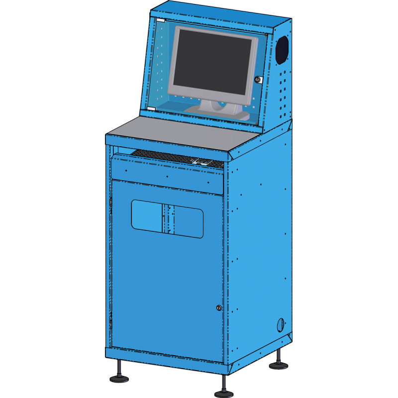 Armoire informatique sécurisé complète d'atelier industriel